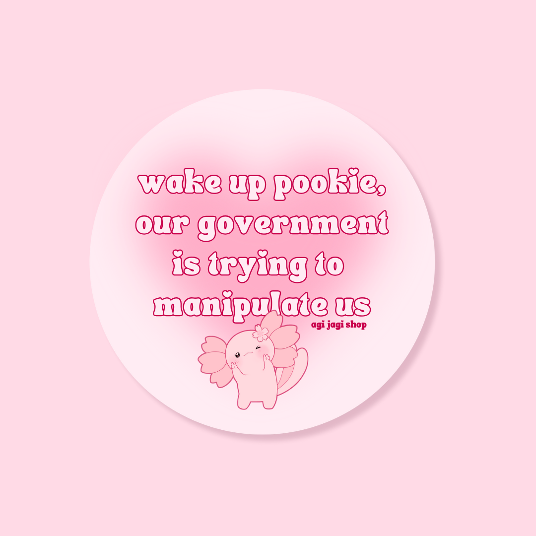 Wake Up Pookie 3" Sticker – Agi Jagi Shop
