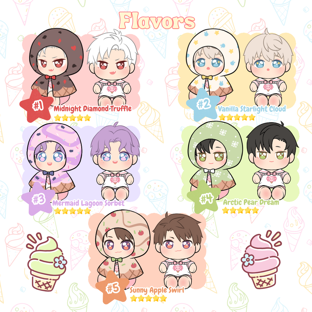 PREORDER: LADS Ice Cream Shoulder Buddies – Agi Jagi Shop