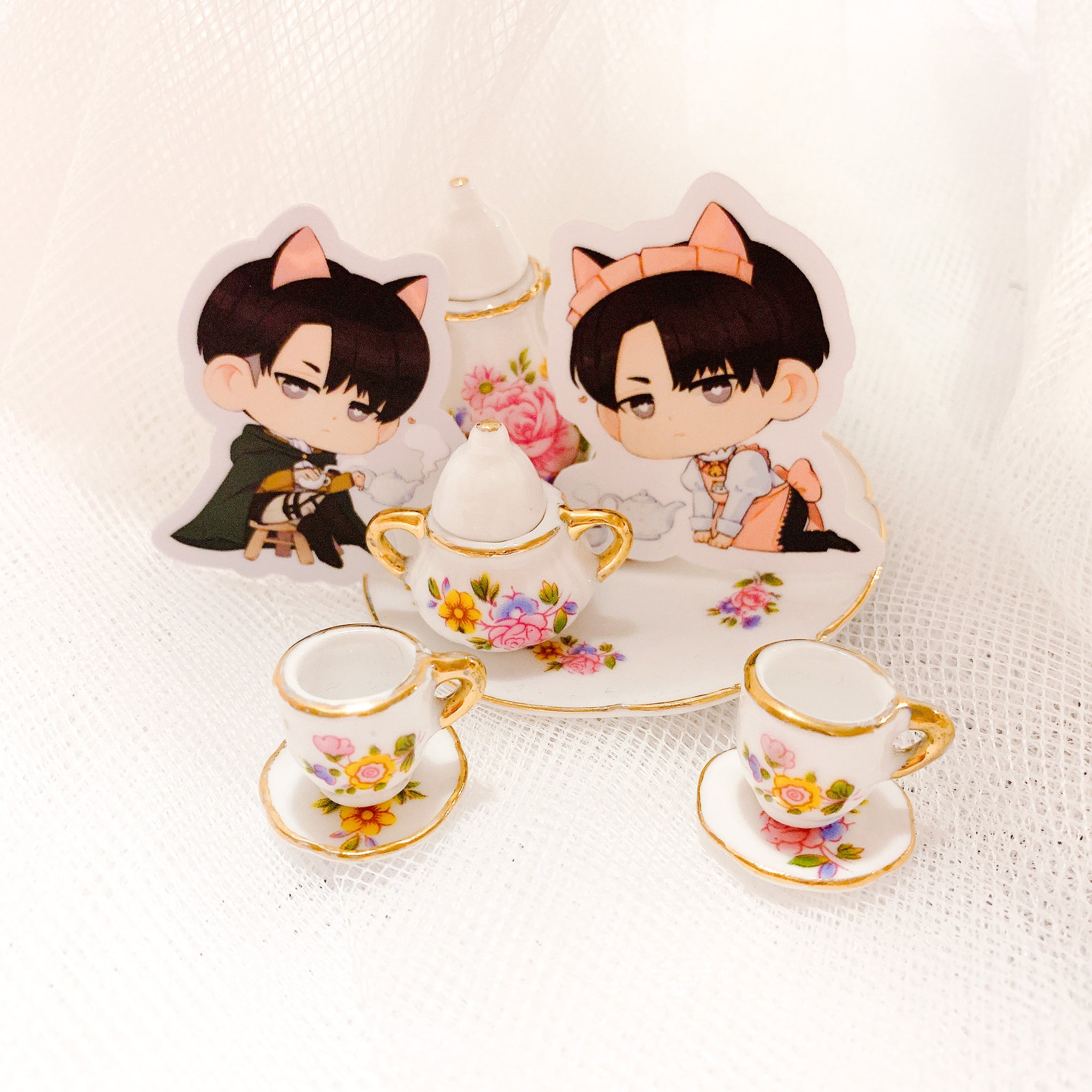 Kawaii Captain Kit-tea Stickers – Agi Jagi Shop