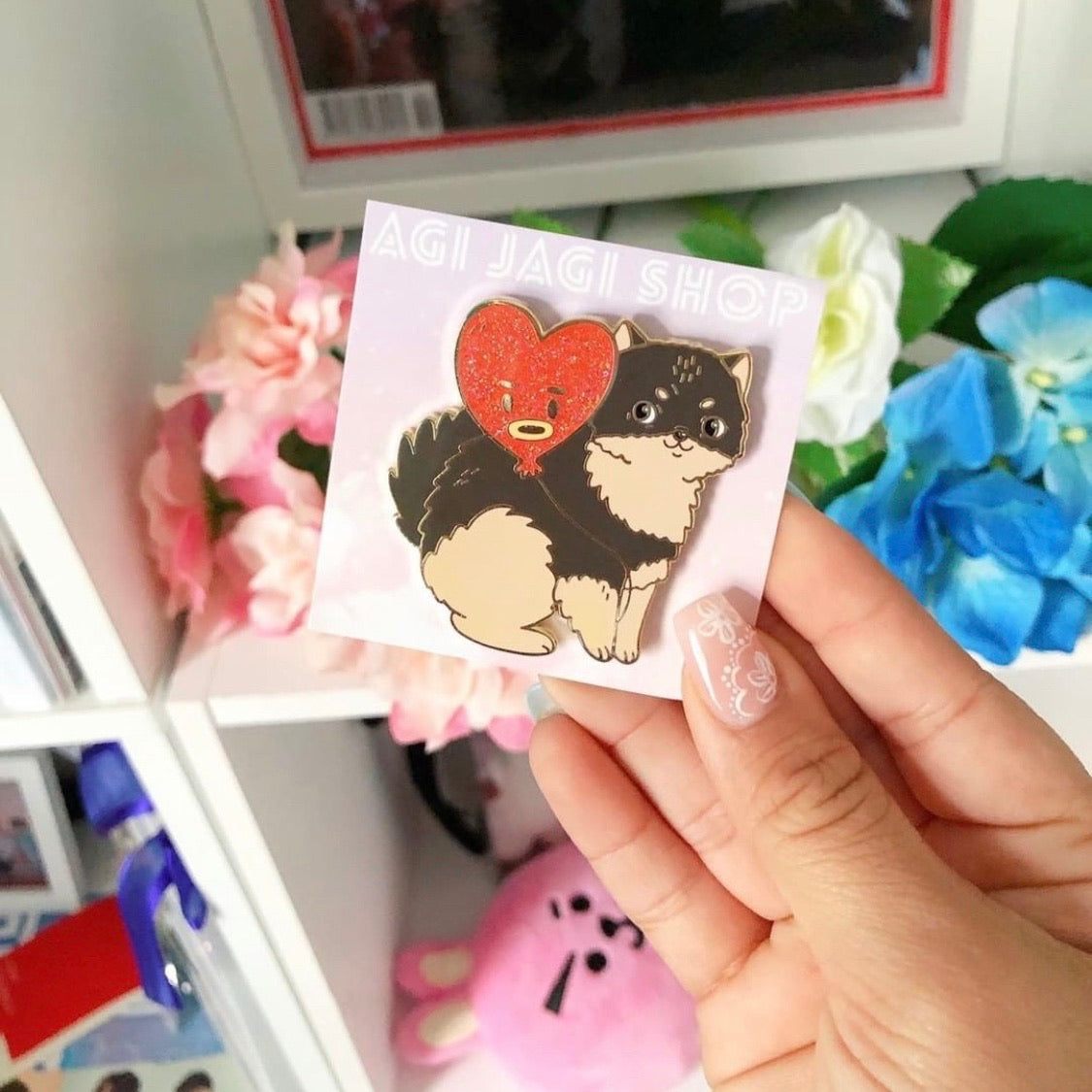 Yeontan and Balloon Tata Enamel Pin – Agi Jagi Shop
