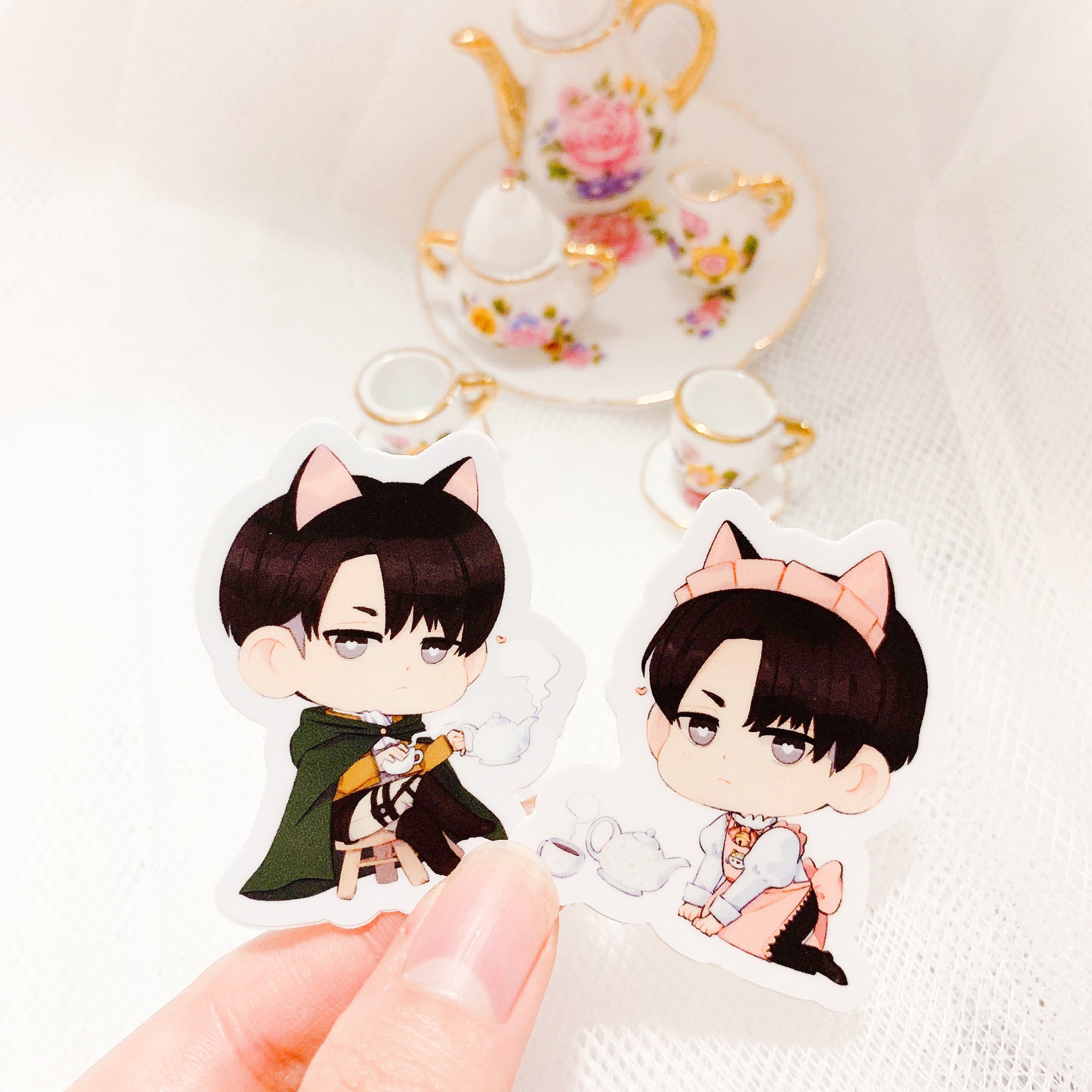 Kawaii Captain Kit-tea Stickers – Agi Jagi Shop