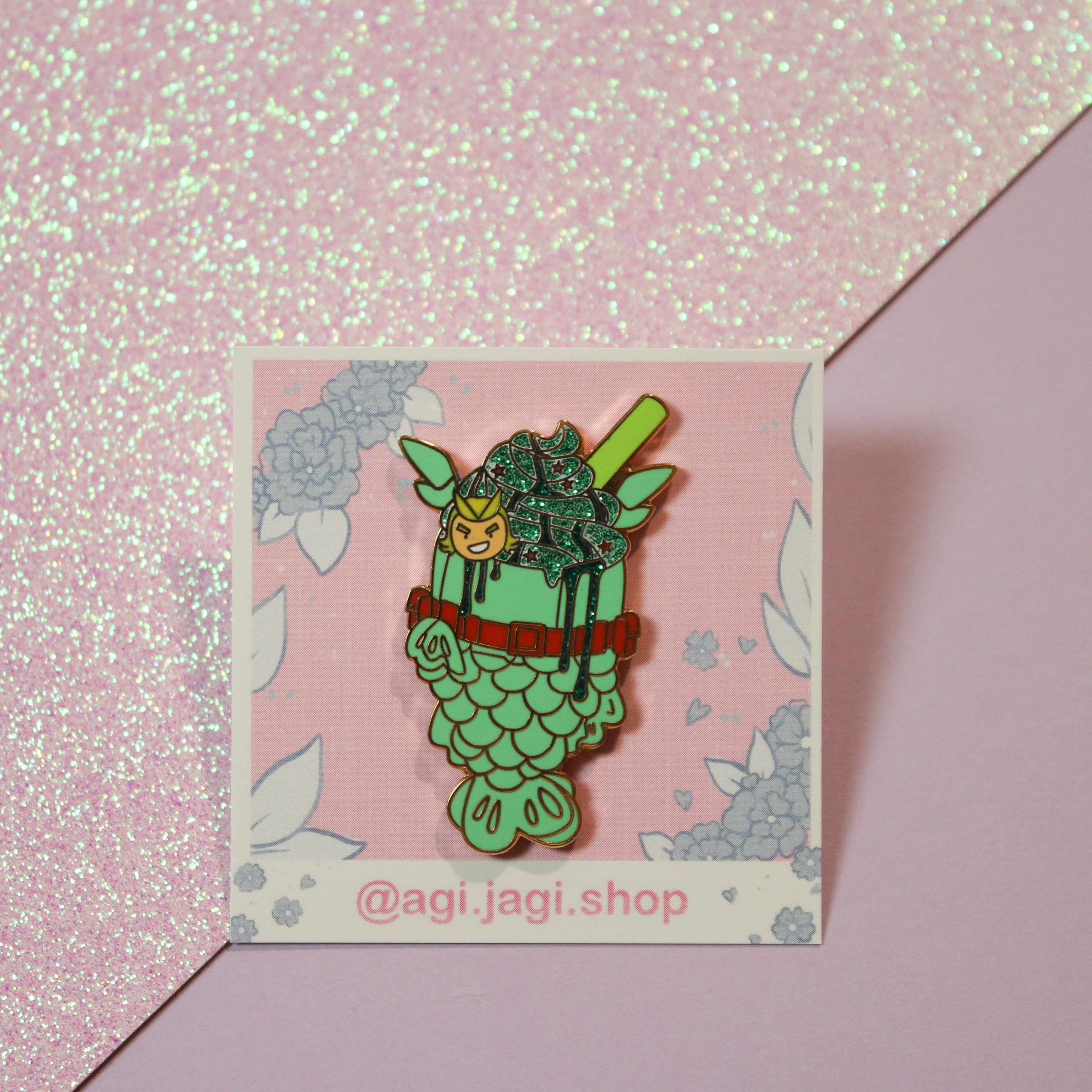 Green Tea Taiyaki Enamel Pin – Agi Jagi Shop